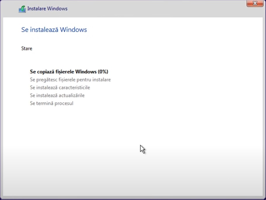 Windows 10 Pro/Home - Instalare